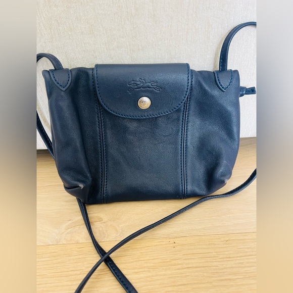 Longchamp | Bags | Longchamp Le Pliage Leather Crossbody | Poshmark
